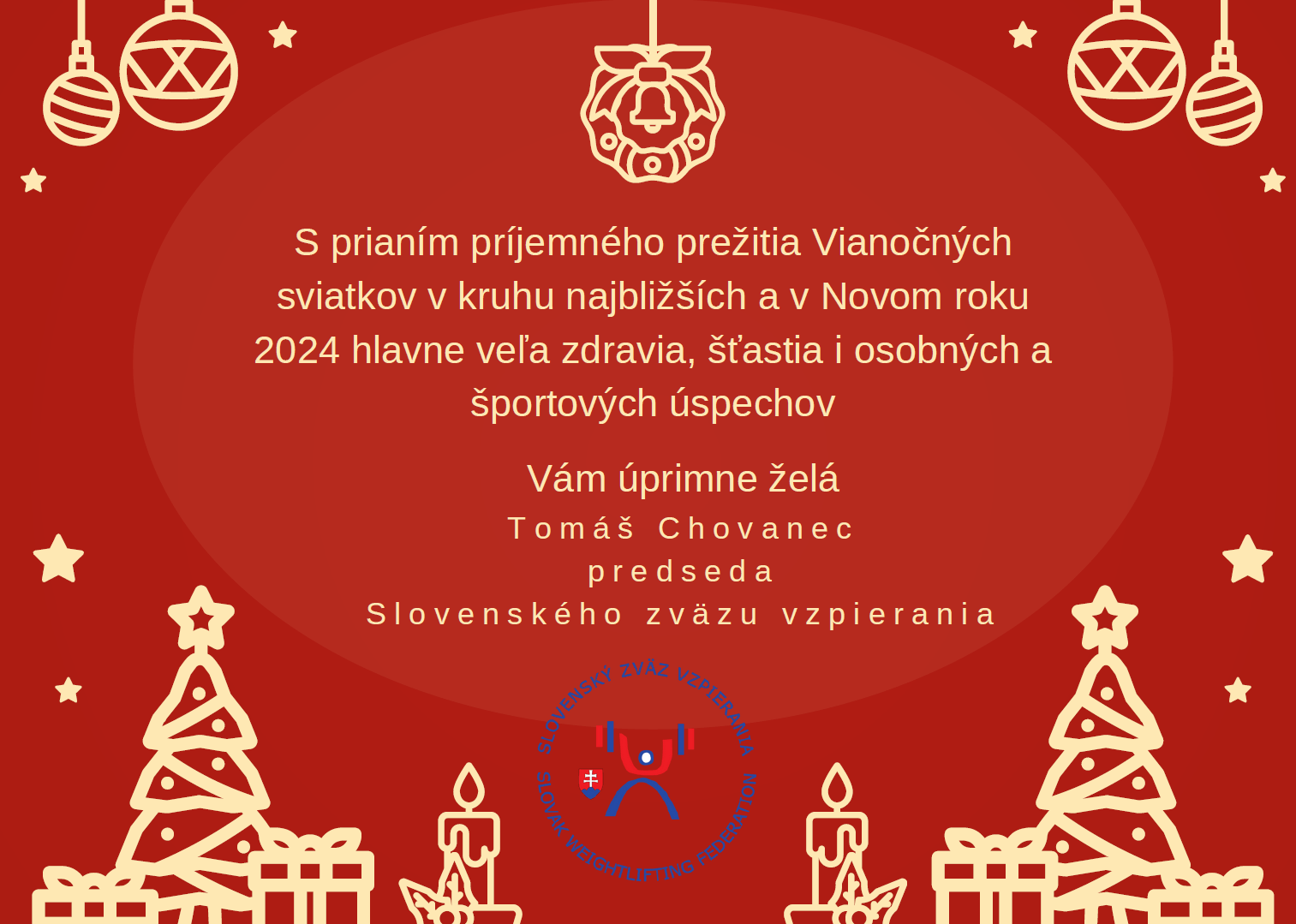 VESELÉ VIANOCE A ŠŤASTNÝ NOVÝ ROK – Slovenský zväz vzpierania
